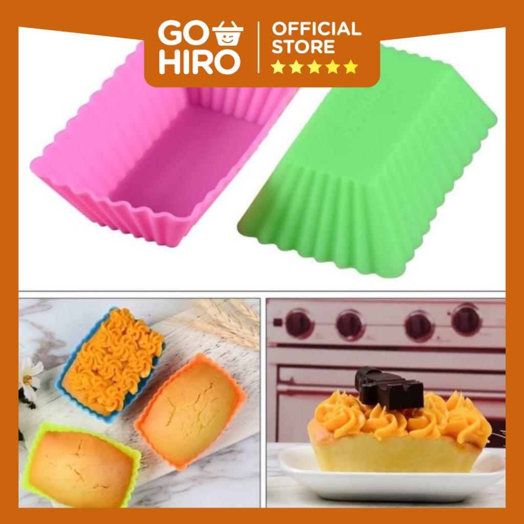 Jual Cetakan Kue PERSEGI PANJANG / Cupcake Silicone Kotak Pastry ...