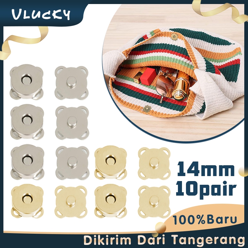 Jual 10 Pair Kancing Magnet Tas Kancing Magnet Jahit Button Aksesoris ...