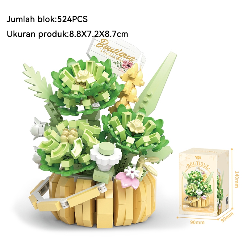 Jual LOZTOYS Mainan Balok Bricks 3D Puzzle Bunga Mawar Pot Sunflower ...