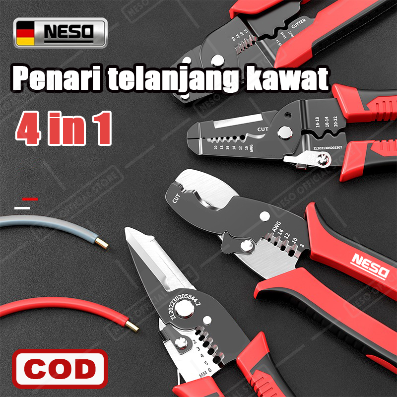 Jual NESO Tang Kupas Potong Kabel BISA COD 6 Inch 7 Inch Pemotong Wire ...