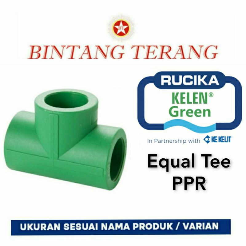 Jual Tee PPR 11/4" - 40 mm / Fitting Equal Tee PPR 40mm Rucika 11/4 ...