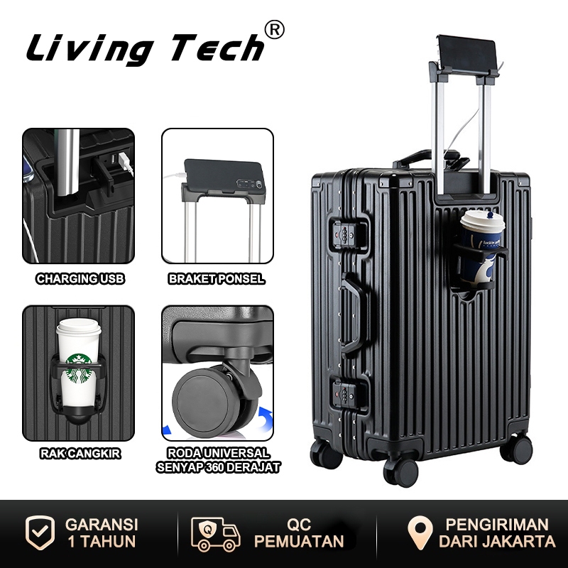 Jual Koper 24 inch Aluminium Tas Koper Kabin material ABS+PC premium ...