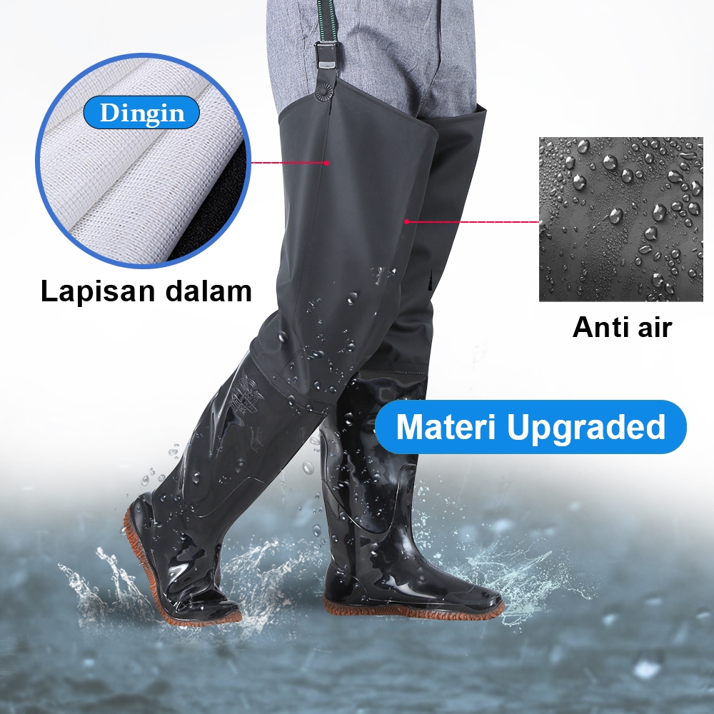 Jual Sepatu Boots Karet Anti Keong Sawah Petani Panjang Sampai Paha ...