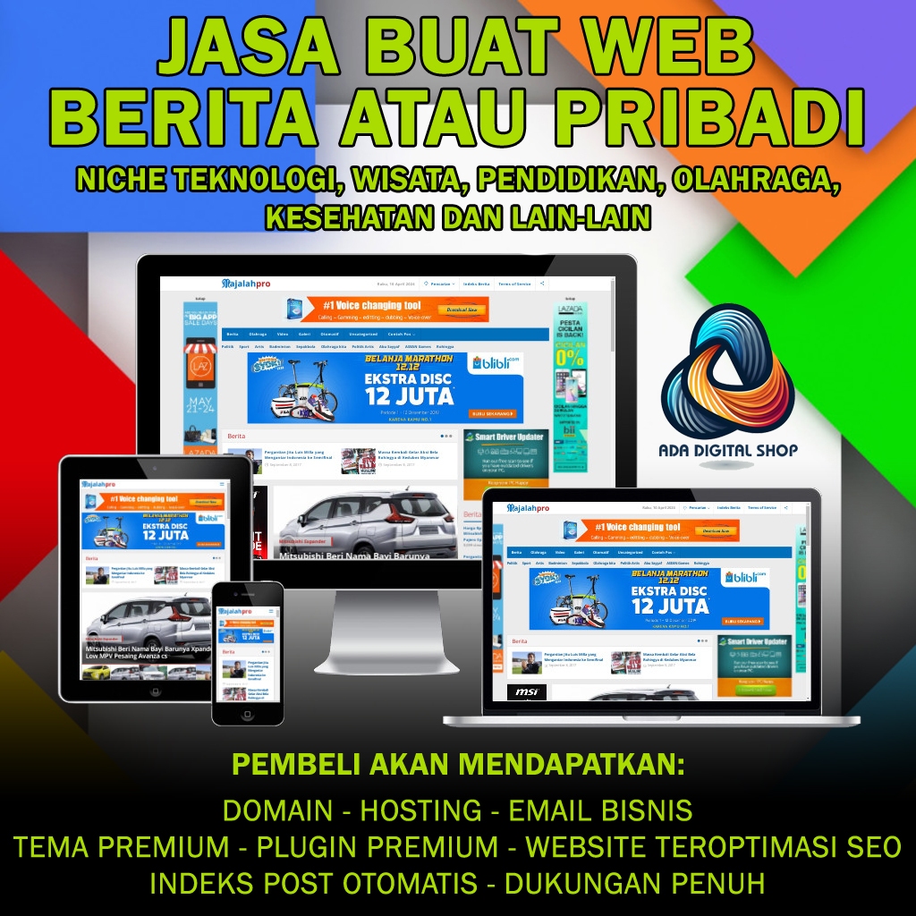 Jual Jasa Buat Web Berita Atau Blog Pribadi .Com, .Net, .Org, .id Semua Niche (Topik) Bisa AGC ...