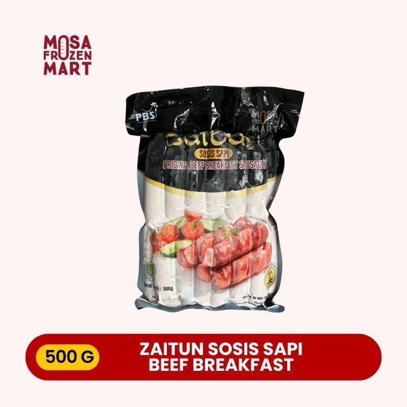 Jual Zaitun Beef Breakfast Sosis Sapi 500 G | Sosis Sapi | Beef ...