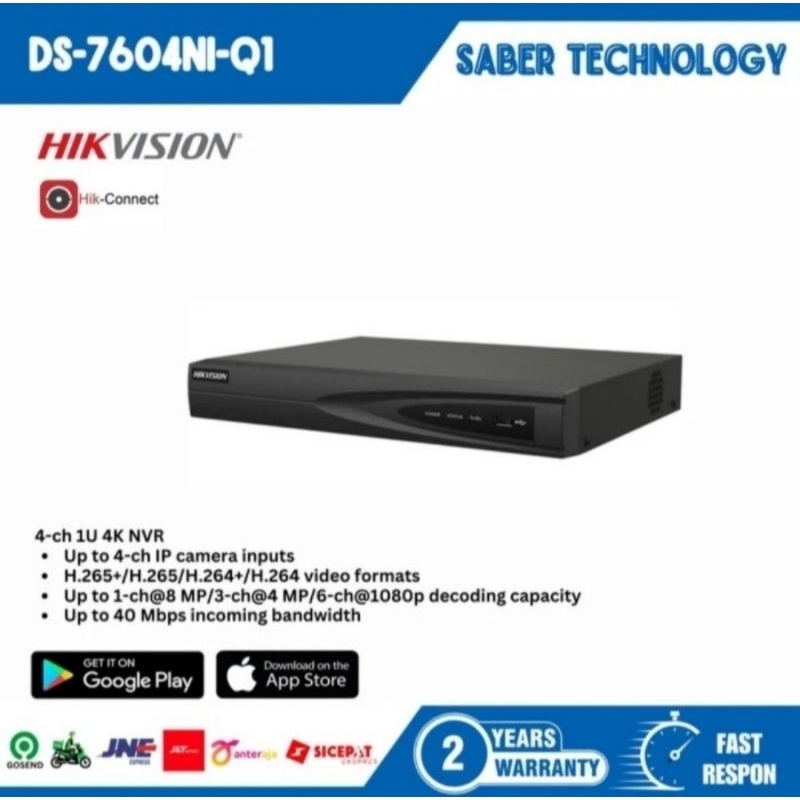 Jual HIKVISION DS-7604NI-Q1 4K NVR 4 Channel | Shopee Indonesia