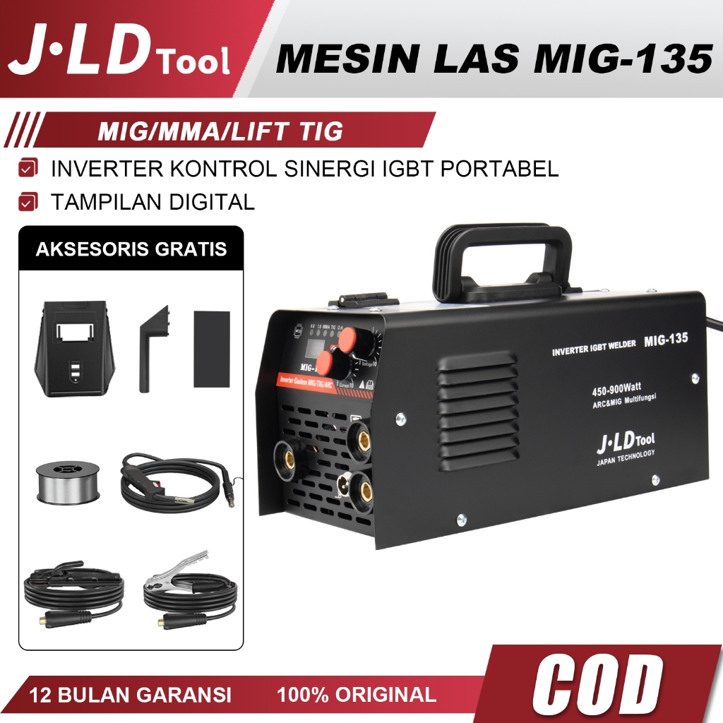 Jual JLD Mesin las 3in1 MIG-135 Tukang Las Inti Fluks Tanpa Gas Mesin Las TIG/Tongkat Angkat ...