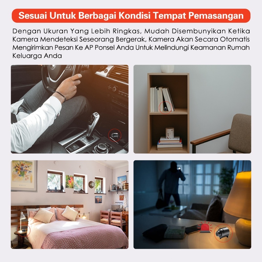 Jual Kamera Pengintai mini WIFI Hidden Spy camera HD CCTV Mini Cam ...