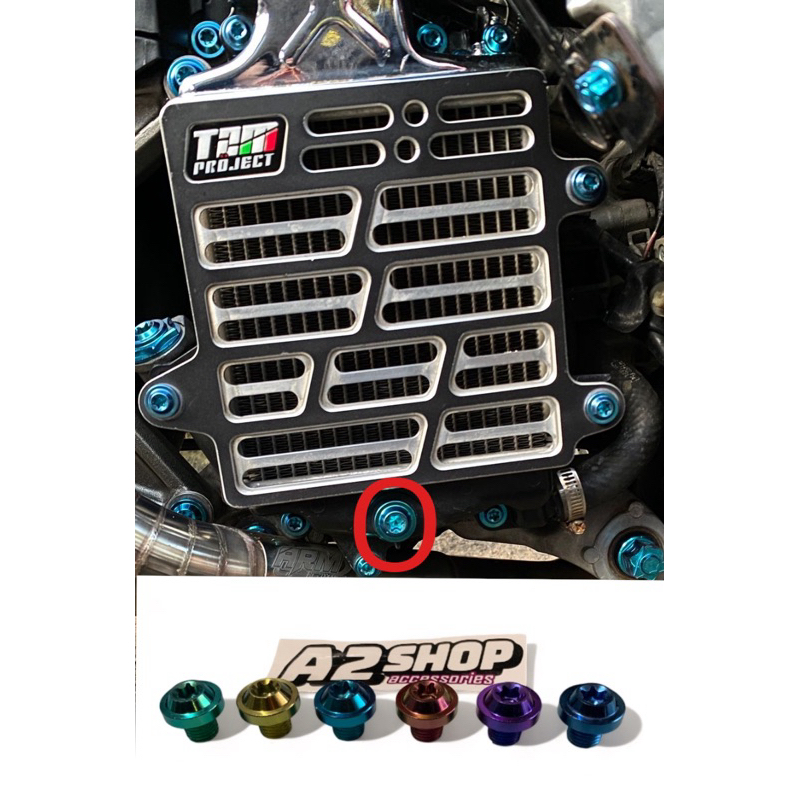 Jual BAUT TITANIUM GR5 PEMBUANGAN AIR RADIATOR VARIO PCX ADV | Shopee ...