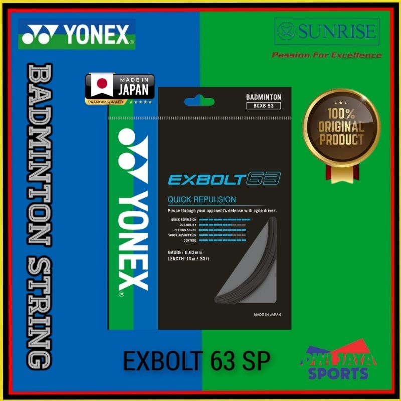 Jual Yonex Exbolt 63 SP Badminton String | Senar Raket Badminton ...