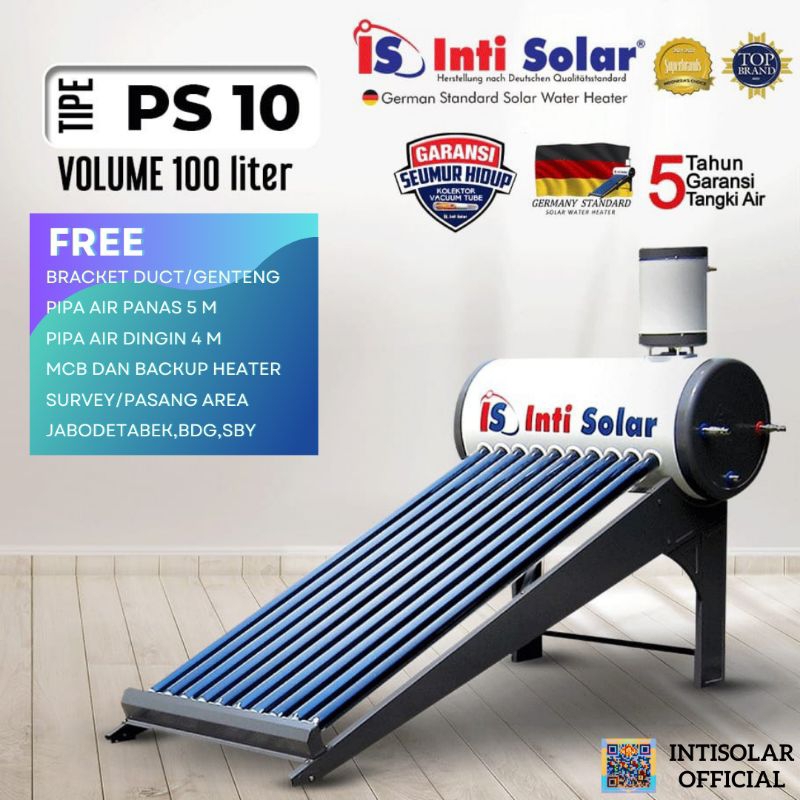 Jual Inti Solar Pemanas Air Tenaga Matahari Tipe PS 10 Volume 100 Liter ...