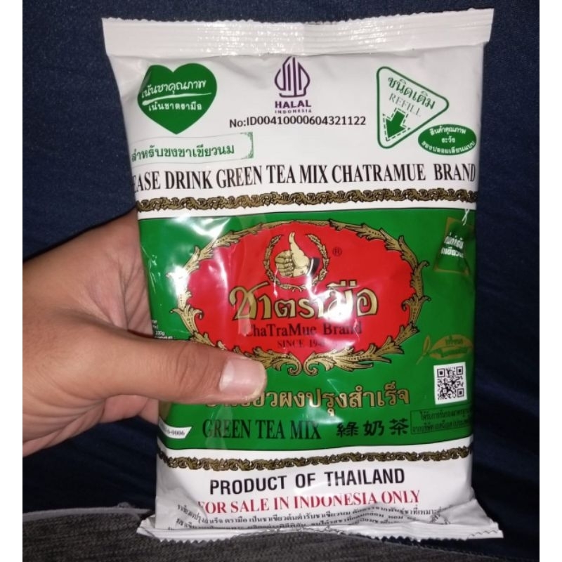 Jual Thai Tea Chatramue Rasa Green Tea@200g sudah BPOM resmi dan label ...