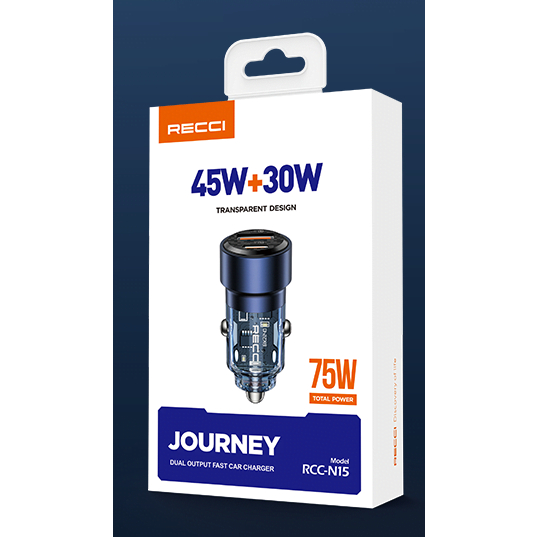 Jual CHARGER MOBIL RECCI FAST CHARGING RCC-N15 USB TIPE C 75W | Shopee Indonesia