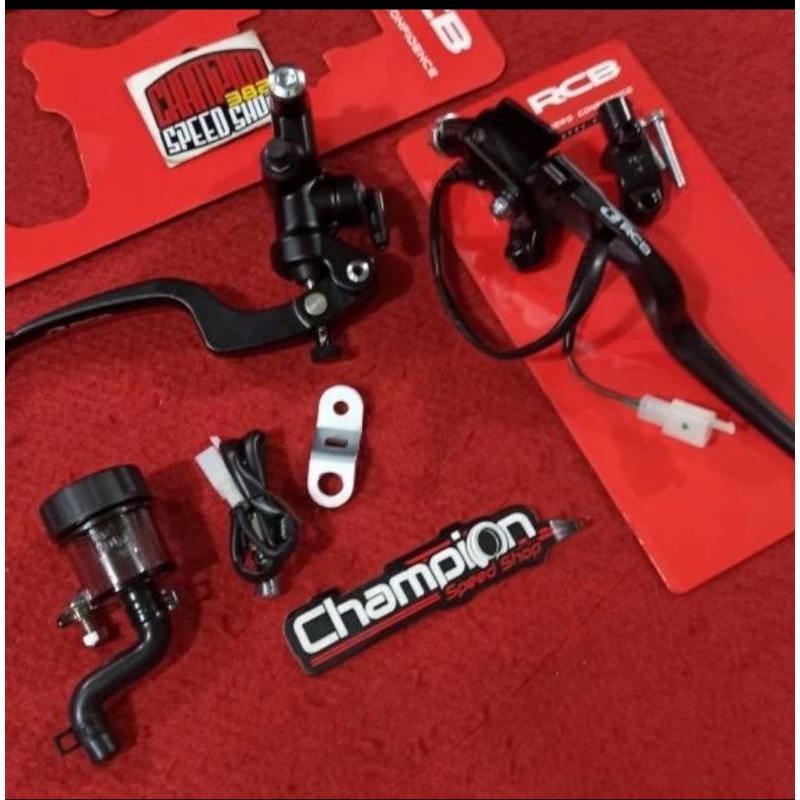 Jual Master rem tabung rcb s2 dan handle kopling e2 rcb ninja r satria fu r15 dll - hitam ...