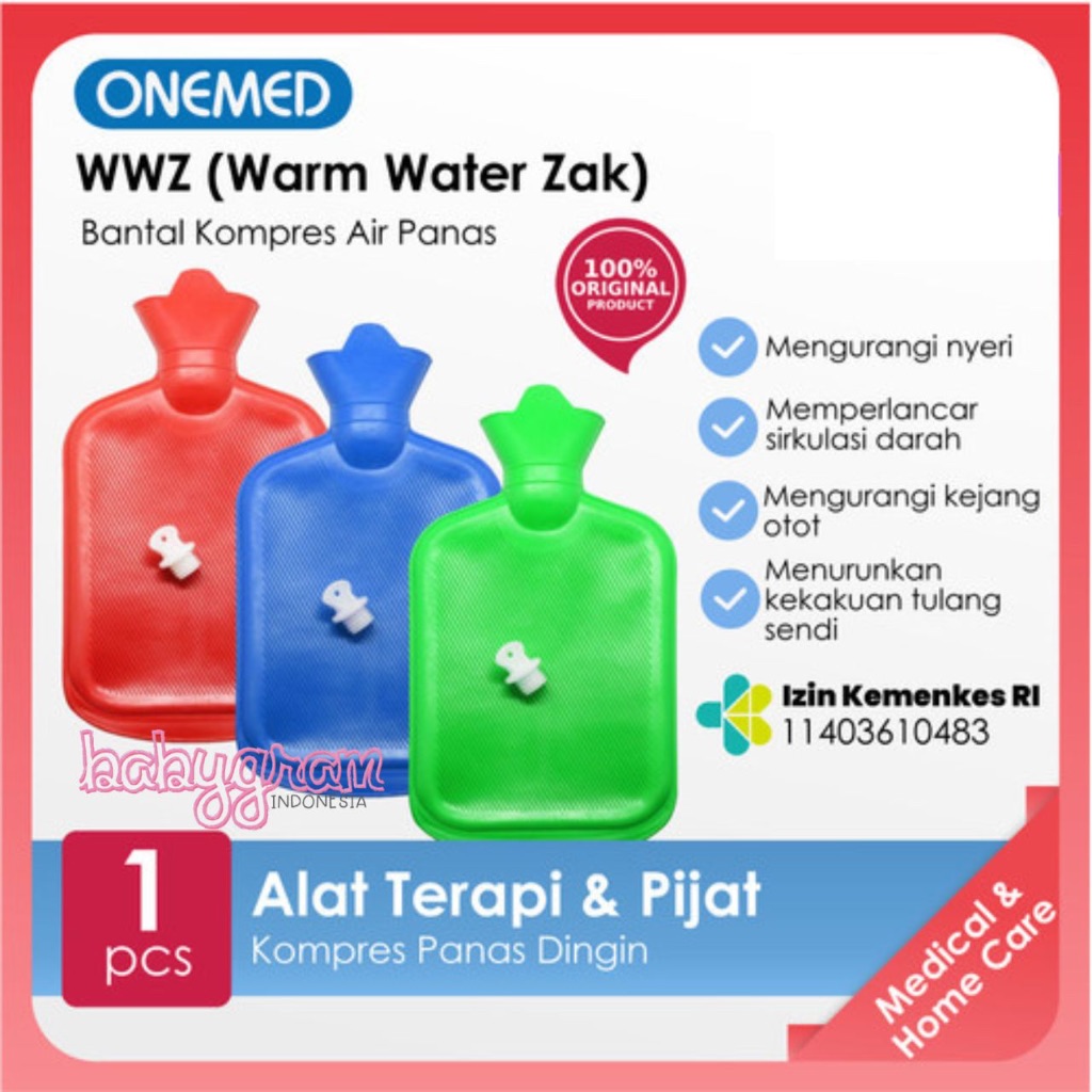 Jual Onemed WWZ Hot Water Bag Kantong kompres air panas Buli Buli 2 ...
