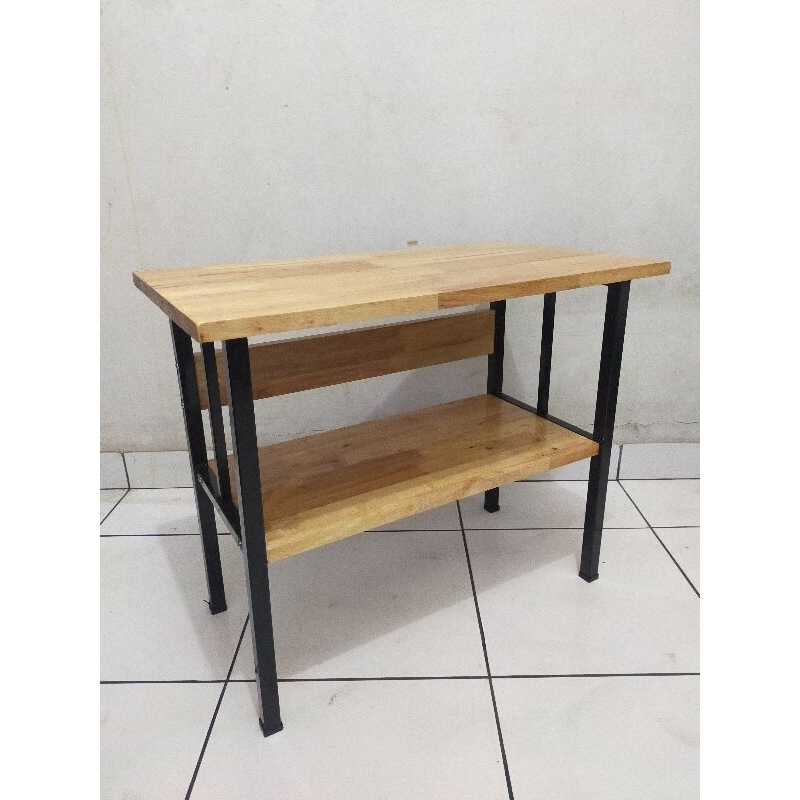 Jual Rak Kayu Serbaguna 2 Tingkat / Meja Tv Kayu / Rak Dispenser Kayu 2 ...