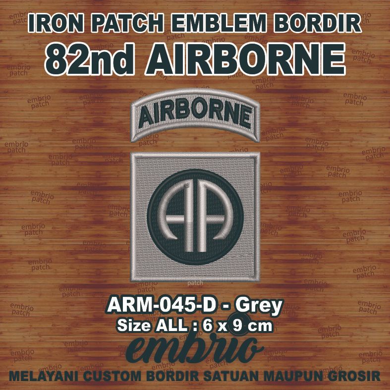 Jual ARM-045 Patch 82nd AIRBORNE Division wwii us army ww2 world war ...