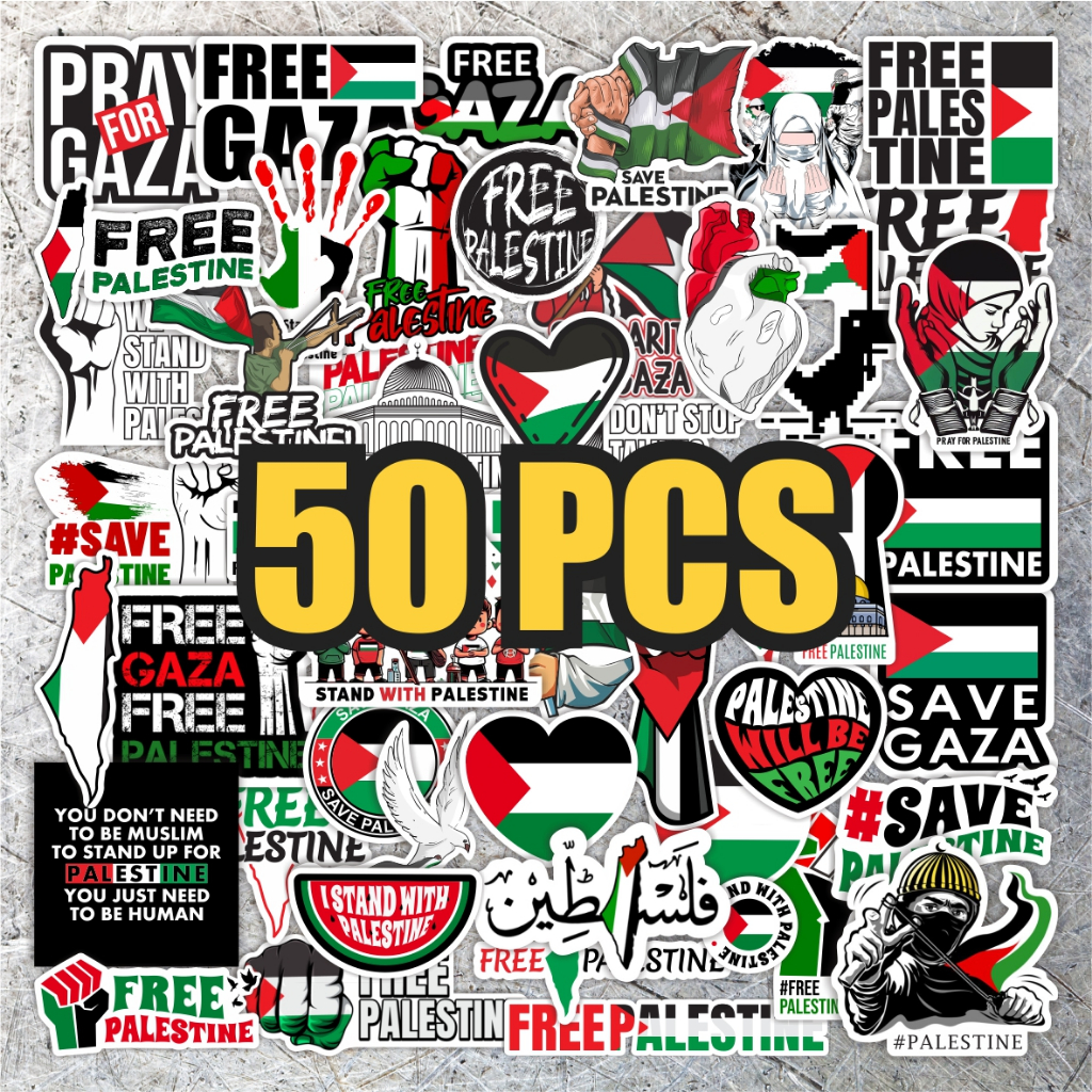 Jual 8.8 COD 50pcs Sticker Palestine Pack Sticker Motor Mobil Helm ...
