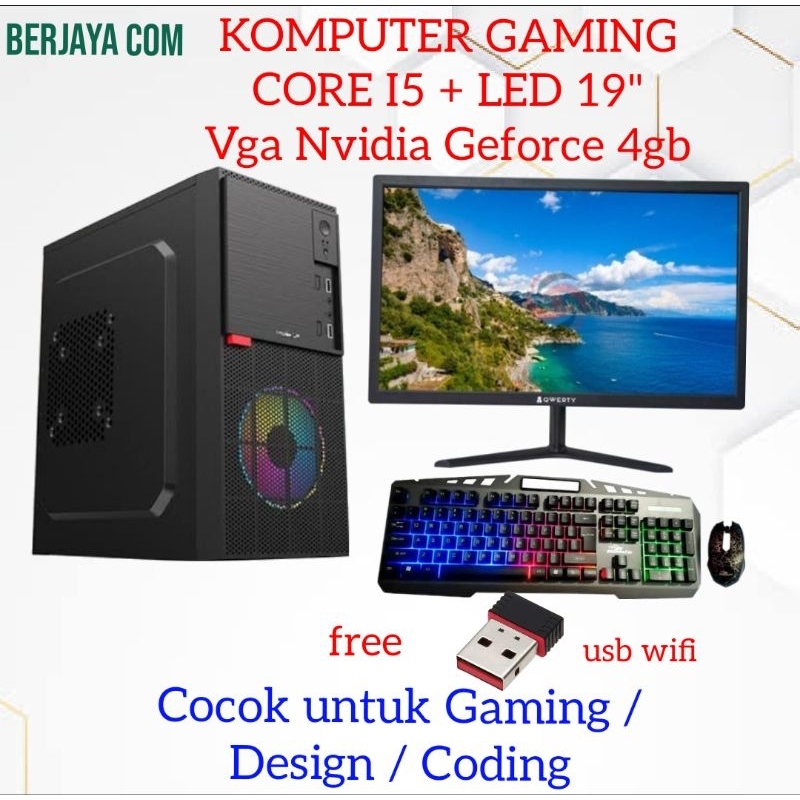Jual Full set Core i5 - Vga nvidia geforce 4gb - Led 19" - 16gb ram ...