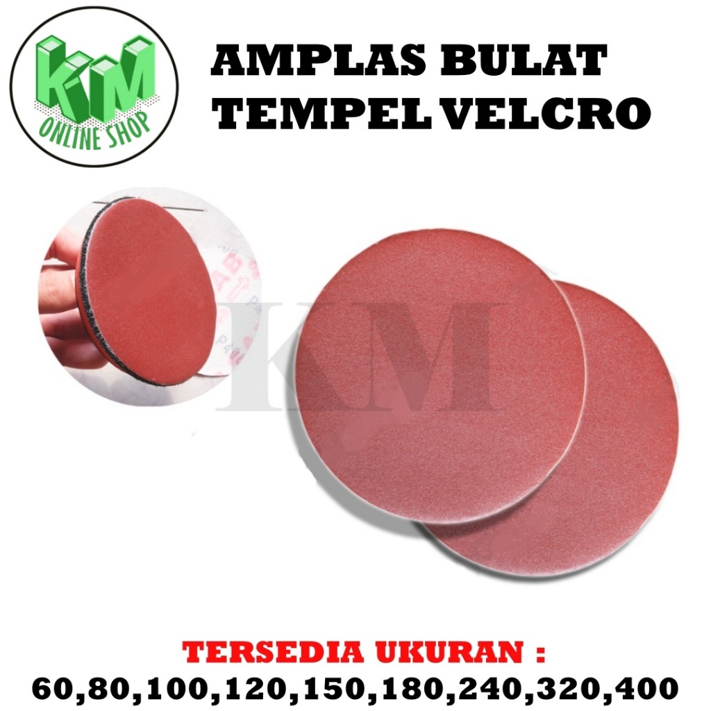 Jual Amplas Bulat Velcro Amplas Tempel 4 Inch Amplas Halus Kasar Grit ...