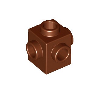 Jual Lego Reddish Brown Part 4733 Brick, Modified 1 x 1 with Studs 4 ...