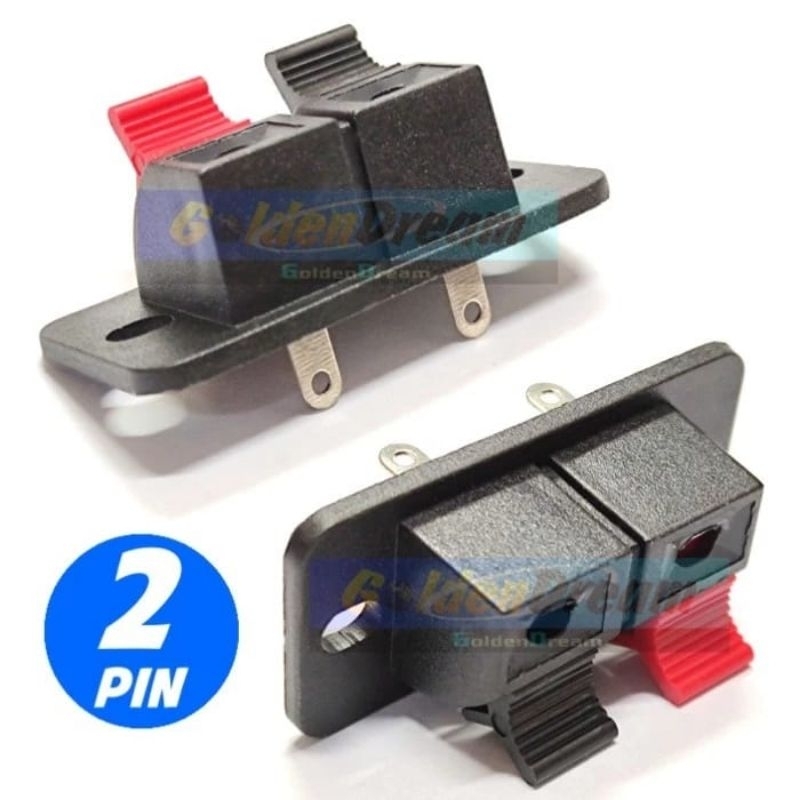Jual Terminal Jepit Speaker 2 Pin Audio Amplifier 2P | Shopee Indonesia