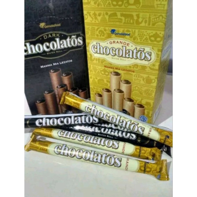 Jual Chocolatos Wafer Roll 1 Dus Stick Coklat 1 pack | Shopee Indonesia