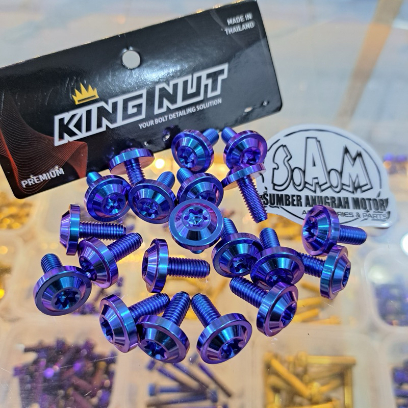 Jual BAUT TITANIUM UMB TRITON M6 x 15 BAUT MODEL PAYUNG DRAT 10 PANJANG 1,5 CM / BODI ( ECERAN ...