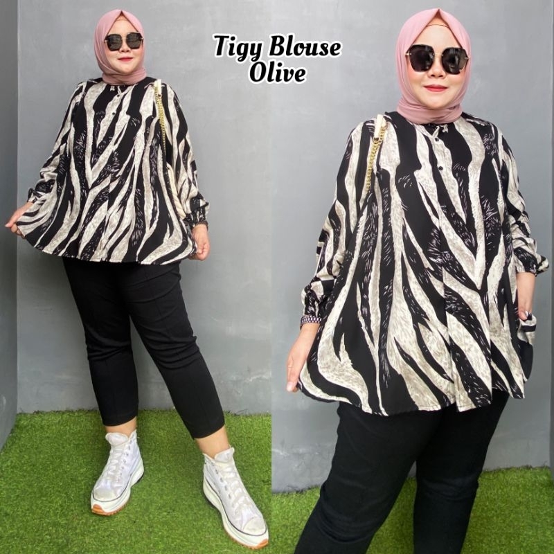 Jual Blouse Kemeja Atasan Wanita Big Size LD 110 120 130 140 Super Jumbo Busui XL XXL 3XL 4XL ...