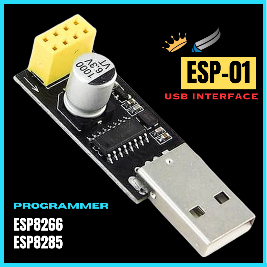 Jual USB TO SERIAL CH340 ADAPTER WIFI ESP8266 ESP01 ESP-01S USB to TTL ...