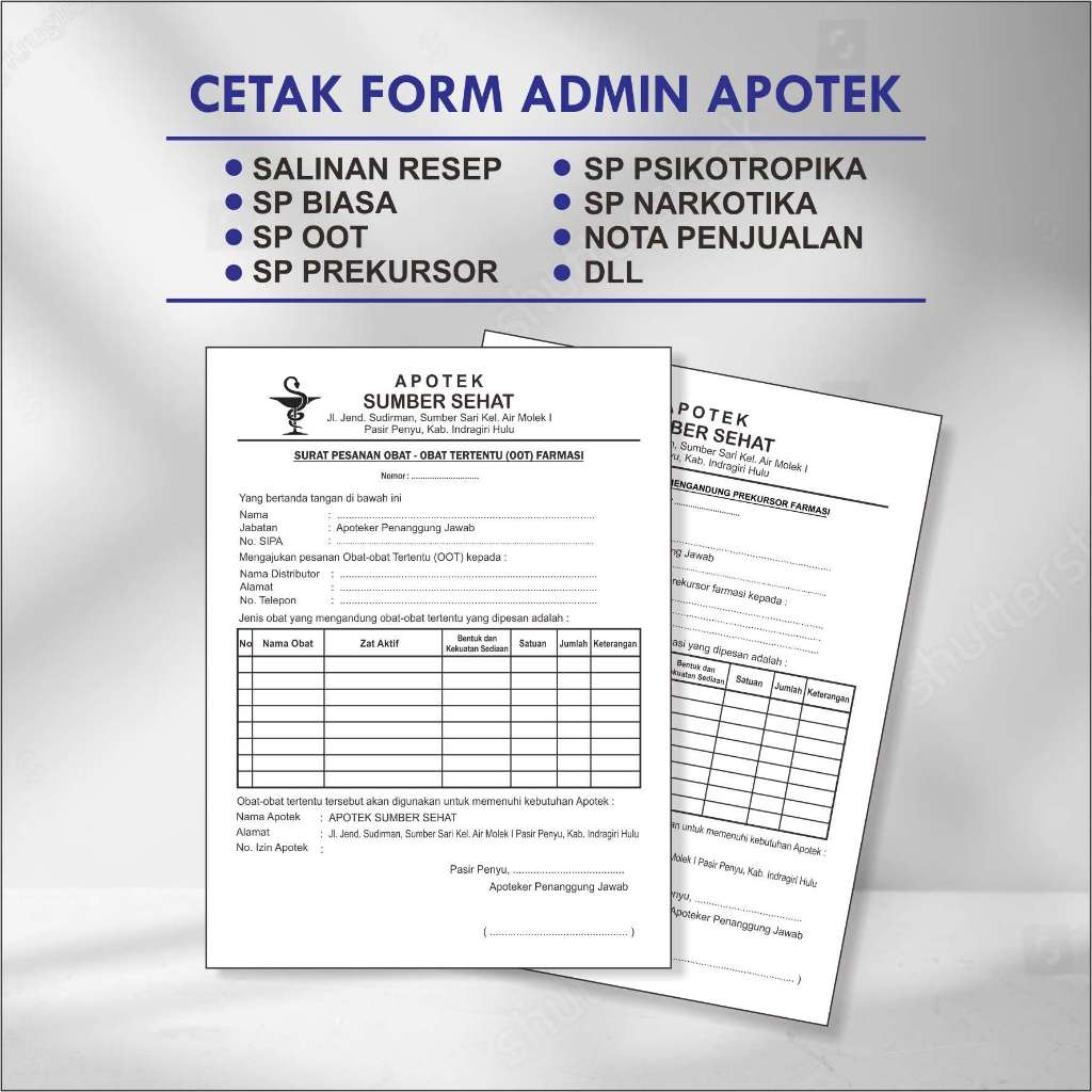 Jual Nota surat pesanan apotek, sp regular | Shopee Indonesia
