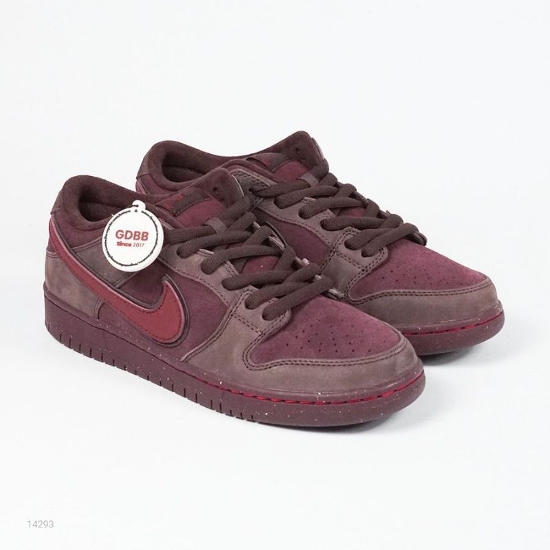 Jual Nike SB Dunk Low City Of Love Burgundy Crush Maroon Red Authentic ...
