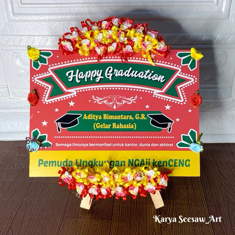 Jual [FREE GIFTBOX • 1 HARI JADI • CUSTOM] Papan Bunga Mini 20x22 ...