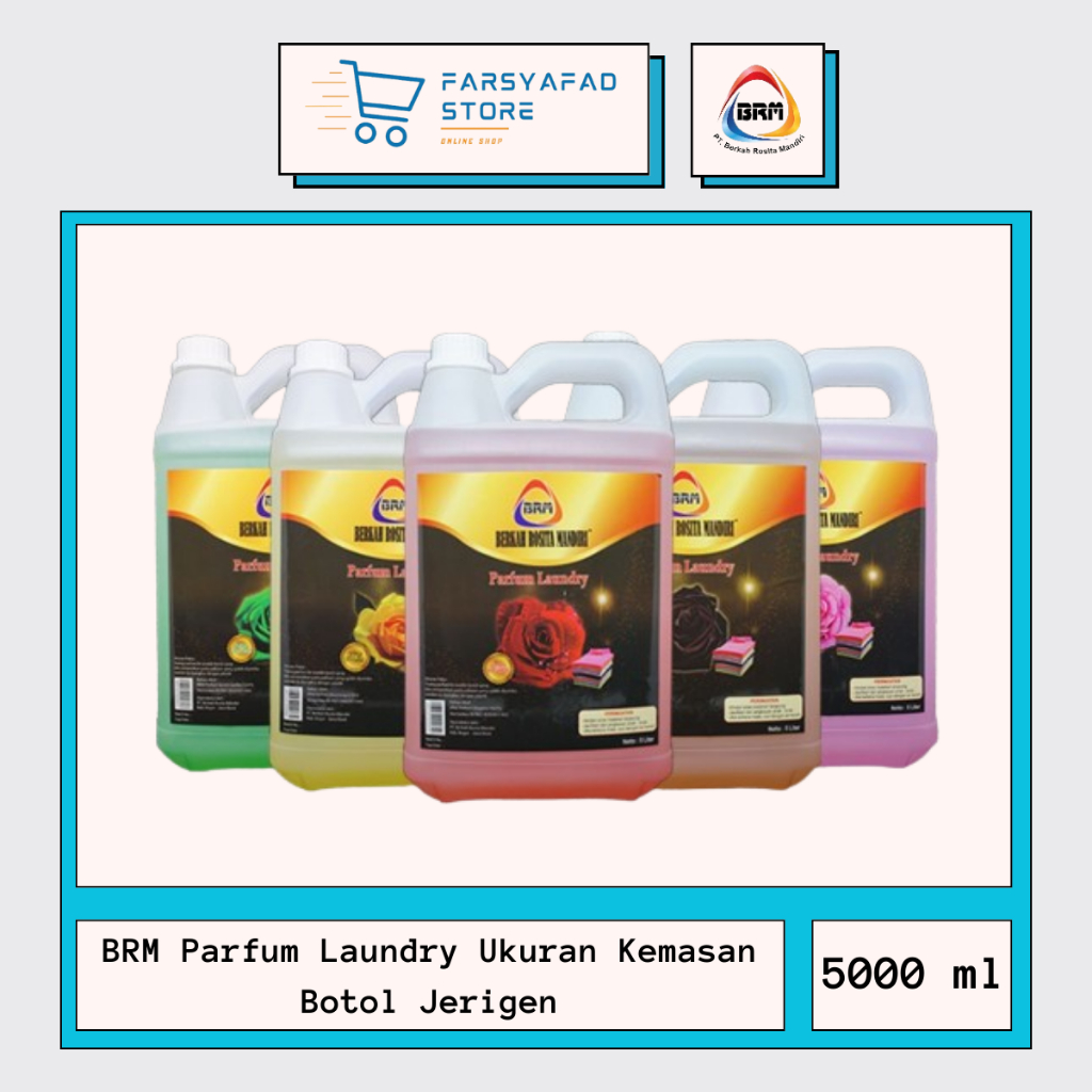 Jual BRM Parfum Laundry Ukuran 5 Liter Kemasan Botol Jerigen Mawar ...