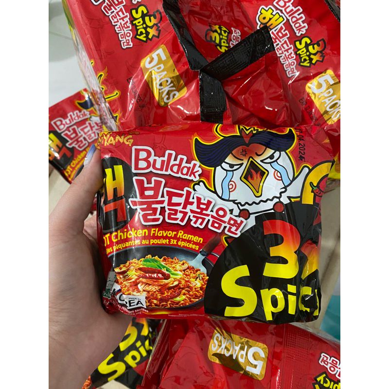 Jual samyang buldak 3x spicy isi 5 pack 700gr / ramen kimchi 600gr ...