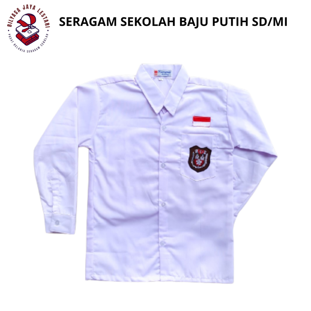 Jual Baju Pakaian Hem Atasan Seragam Sragam Merah Putih Lengan Tangan ...