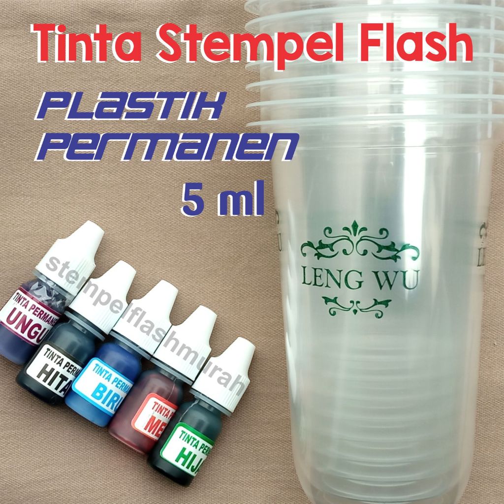 Jual tinta stempel plastik permanen 10PCS 5ml styrofoam stereofoam kayu ...