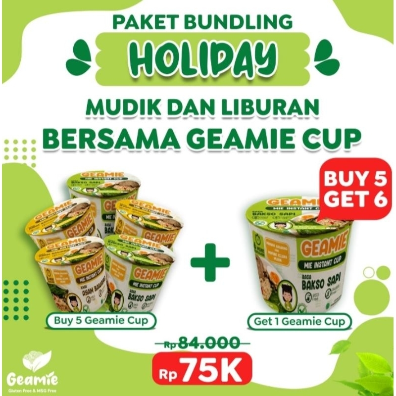 Jual Paket Bundling Holiday Geamie Cup Kuah | Shopee Indonesia
