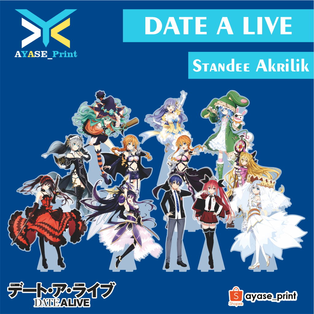 Jual DATE A LIVE Standee Akrilik, Shido Tohka Kurumi Kotori Origami ...