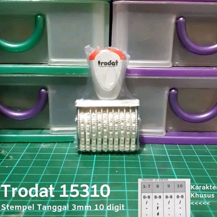 Jual Stempel Angka Manual 10 Digit 3mm 4mm 5mm Trodat 15310 15410 15510 ...