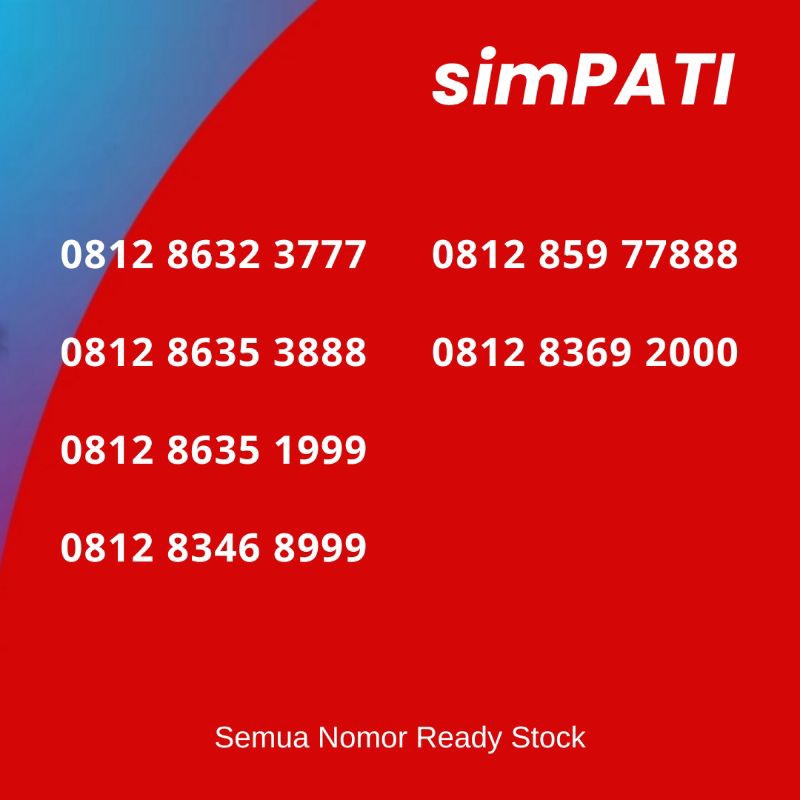 Jual Nomor Cantik Simpati - Kartu Perdana Telkomsel Prabayar | Shopee Indonesia