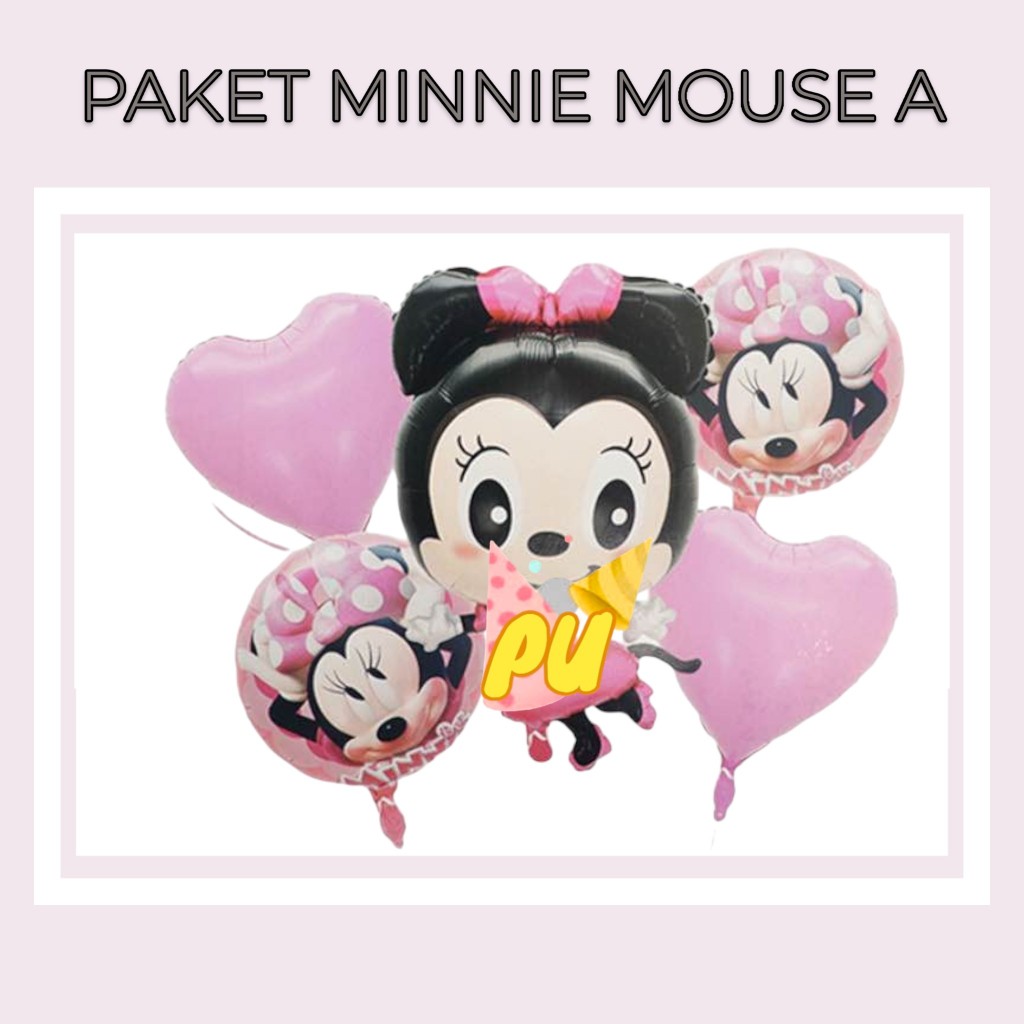 Jual Paket Balon MINNIE MOUSE A / Dekorasi Ulang Tahun Minnie Mickey ...