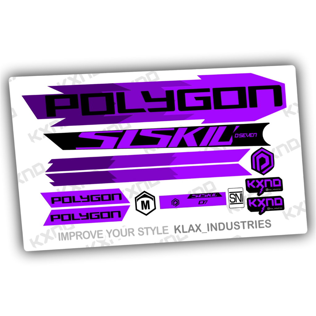 Jual Decal Frame polygon SISKIU D7 2021 2022 2023 KLAX INDUSTRIES ...