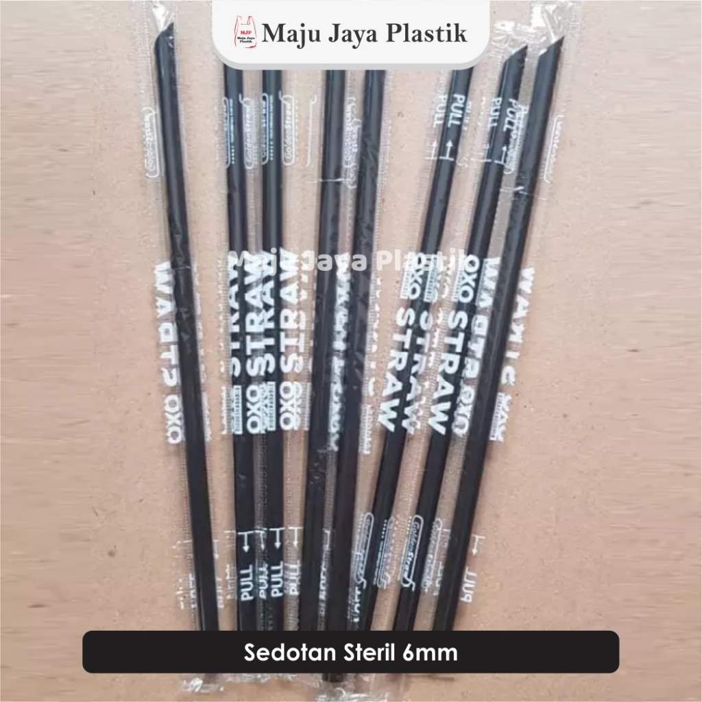 Jual Sedotan Steril Plastik Bening Hitam 6mm 8mm 12mm sedotan hitam ...