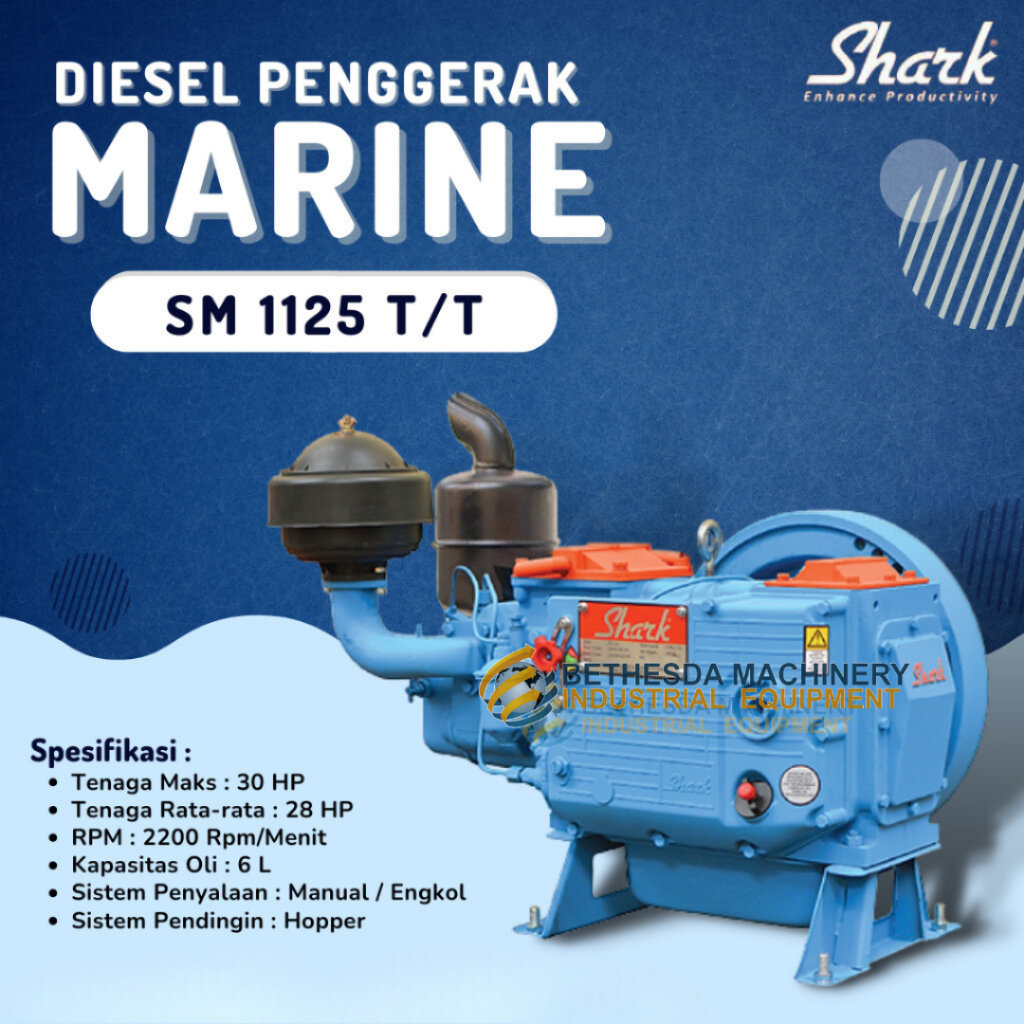 Jual Mesin Diesel Marine 28 Pk Shark SM 1125 - Marine 30 Hp SM1130 | Shopee Indonesia
