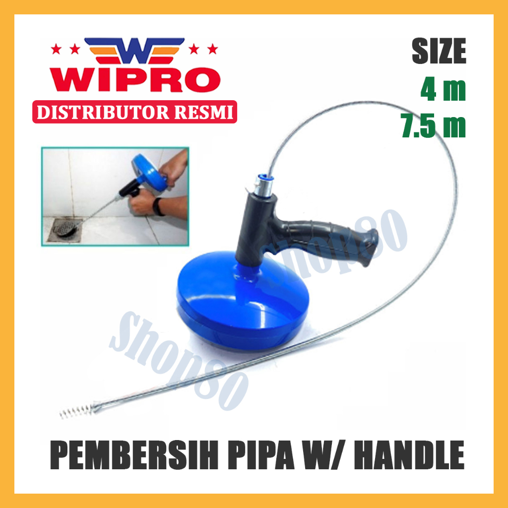 Jual Wipro Pembersih Pipa Mampet Buntu Manual Dengan Handle PCH-640 PCH ...