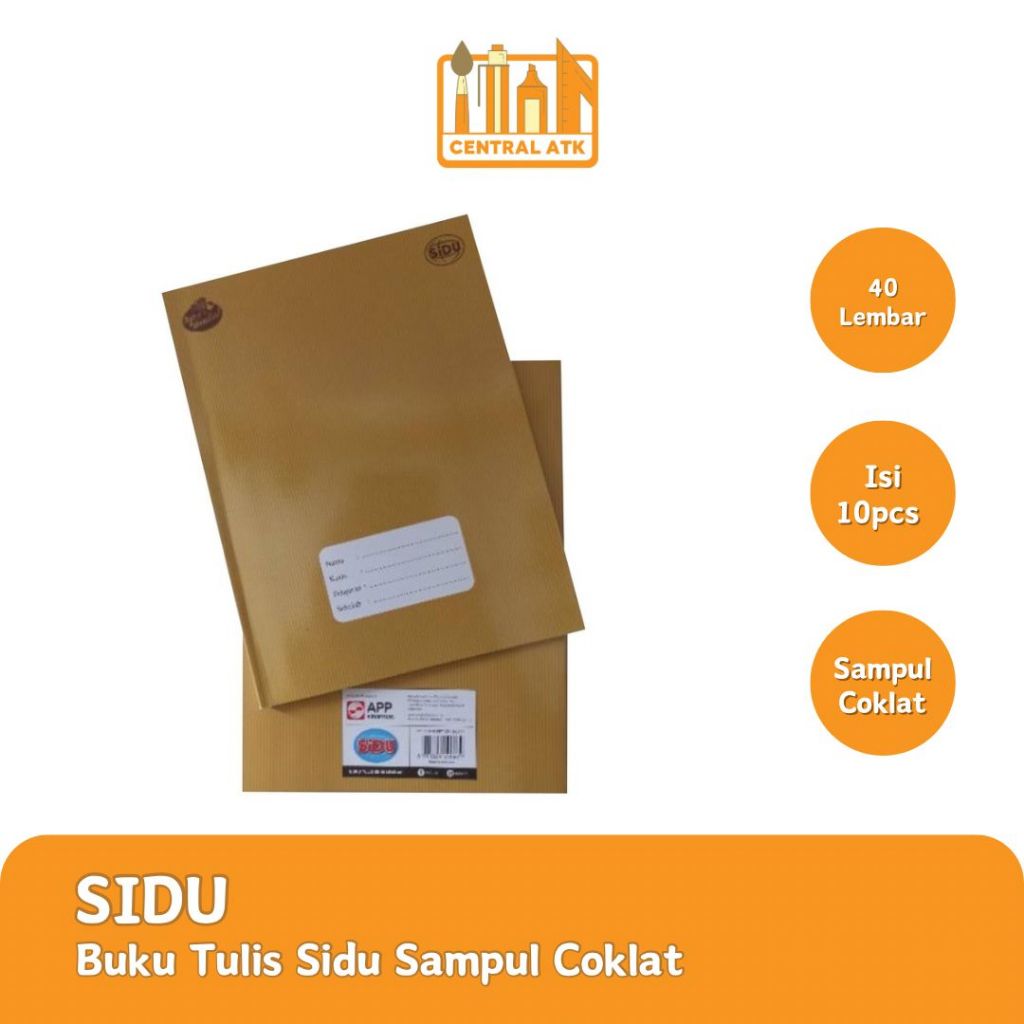 Jual BUKU TULIS SIDU 40 LEMBAR SAMPUL COKLAT 10 PCS / PACK | Shopee ...