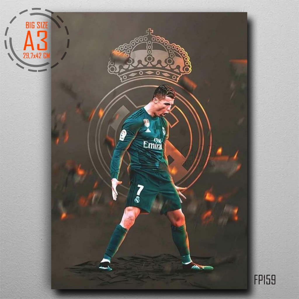 Jual Poster Ukuran Besar RONALDO Pajangan Kayu MDF Dekorasi Kamar Cowok ...