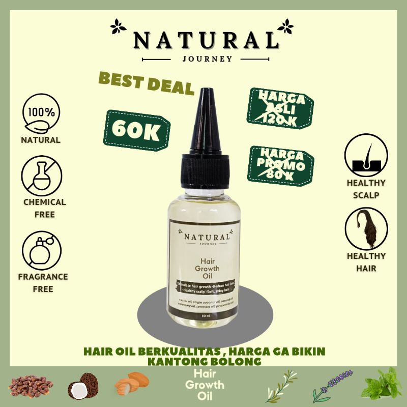 Jual Hair Growth Oil Castor Oil Virgin Coconut Oil VCO Almond Oil ...