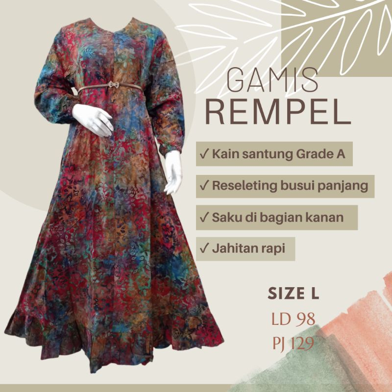 Jual Kinanthi / Gamis Rempel Kinanthi / Kinanthi Batik Nusantara ...